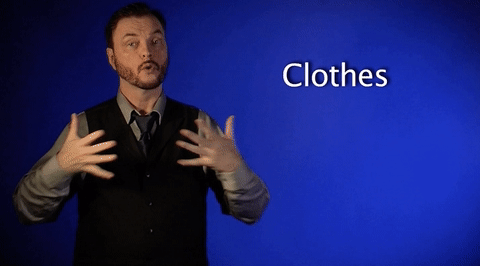Sign Language Clothes GIF by Sign with Robert - Find & Share on GIPHY