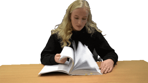 Reading Student Sticker by Høgskulen i Volda for iOS & Android | GIPHY