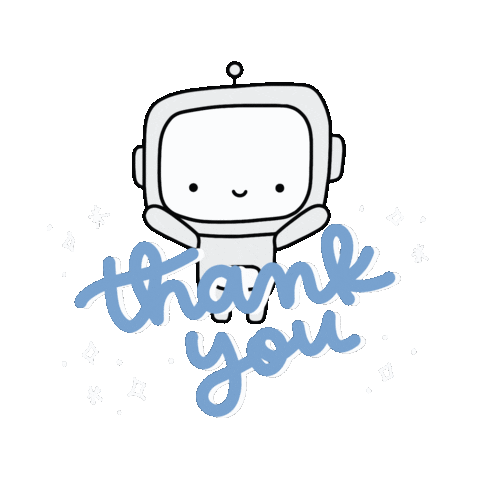 Robot Thank You Sticker by Wobot & Friends for iOS & Android | GIPHY