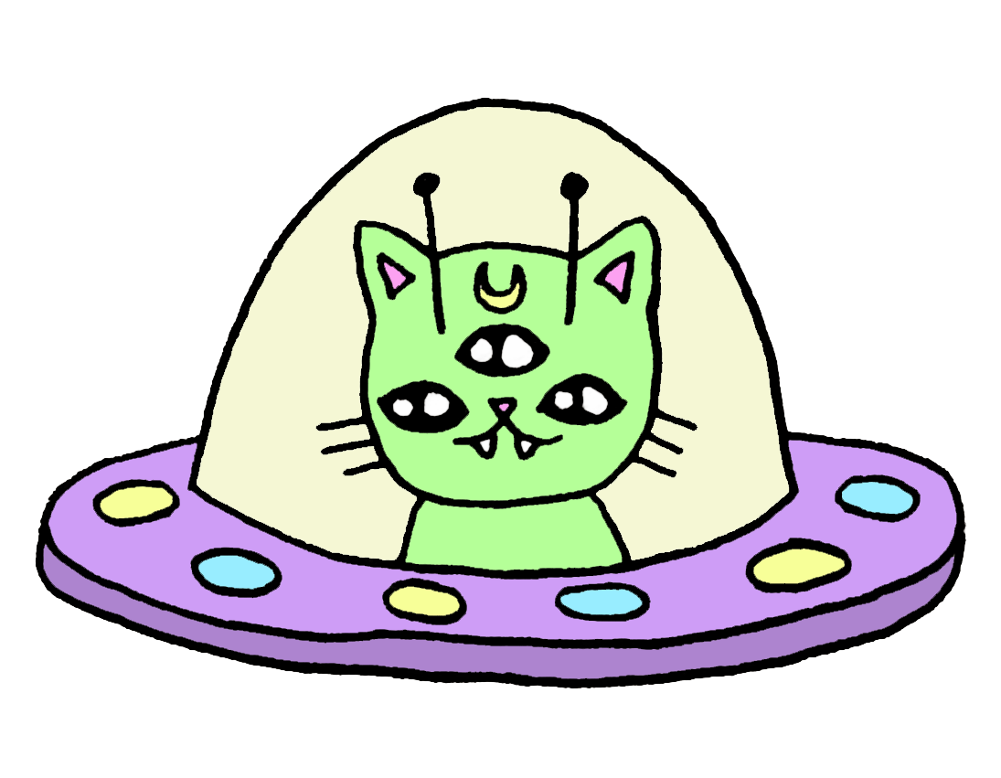 Space Cats Sticker by Hiss Art for iOS & Android | GIPHY