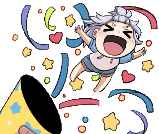 Party Pop Sticker by Jin for iOS & Android | GIPHY