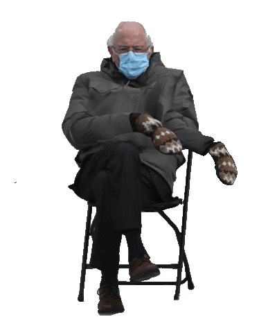 Bernie Sanders Chair Sticker for iOS & Android | GIPHY