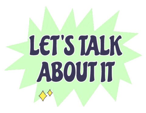Lets Talk Sticker by Quilt for iOS & Android | GIPHY