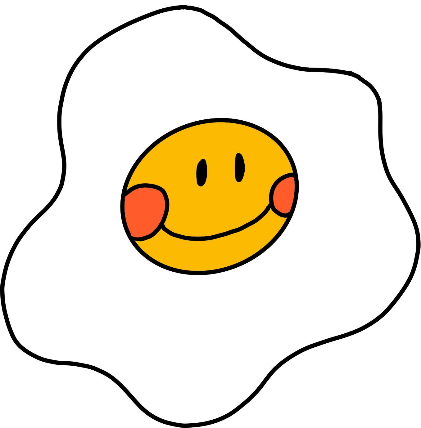 Happy Sunny Side Up Sticker by Leah Schmidt for iOS & Android | GIPHY