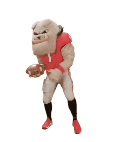 Bulldog Football Mascot Gif