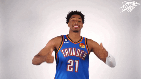 Happy Sport GIF by OKC Thunder - Find & Share on GIPHY