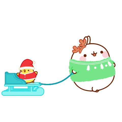 Merry Christmas Dance Sticker by Molang for iOS & Android | GIPHY