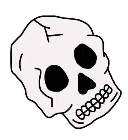 Skull Winking Sticker by Serpent Spells for iOS & Android | GIPHY