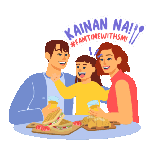 Eat Family Time Sticker by SM Supermalls for iOS & Android | GIPHY