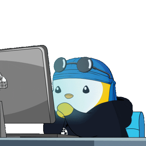 Work Working Sticker by Pudgy Penguins - Find & Share on GIPHY