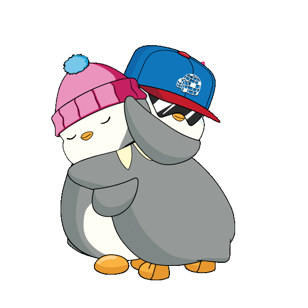 Cheer Up Hug Sticker By Pudgy Penguins 