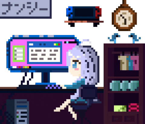 Pixel Working Sticker for iOS & Android | GIPHY