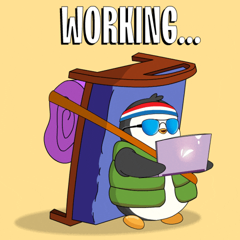 Working Work From Home GIF by Pudgy Penguins - Find & Share on GIPHY