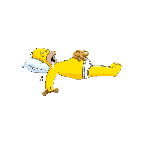 Sleepy Homer Sticker by Crisci food for iOS & Android | GIPHY