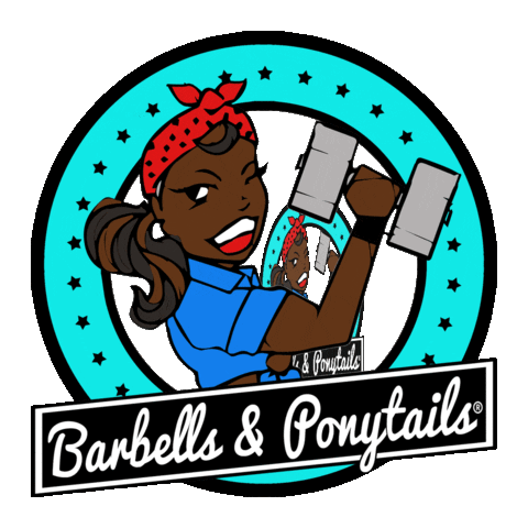 Rosie The Riveter Workout Sticker by Barbells & Ponytails - Find & Share on GIPHY