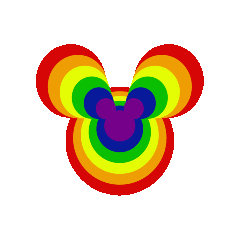 Mickey Mouse Rainbow Sticker - Find & Share on GIPHY