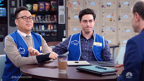cloud 9 nbc GIF by Superstore - Find & Share on GIPHY