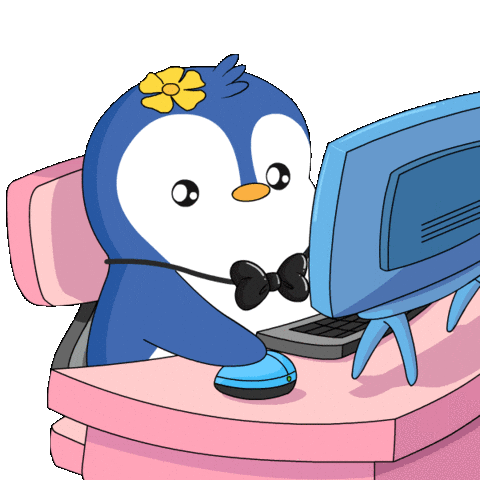 Penguin Computer Sticker by Pudgy Penguins - Find & Share on GIPHY