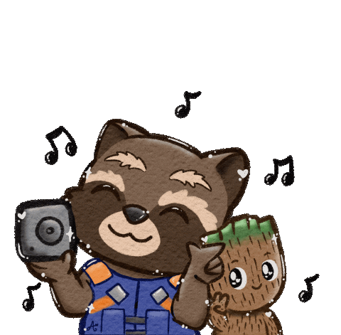 Rocket And Groot Stickers - Find & Share on GIPHY