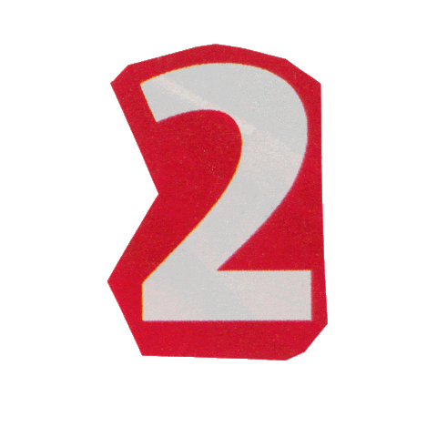 Number 2 Typography Sticker Number 2 Typography Sticker