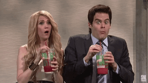 bill hader spit take GIF by Saturday Night Live