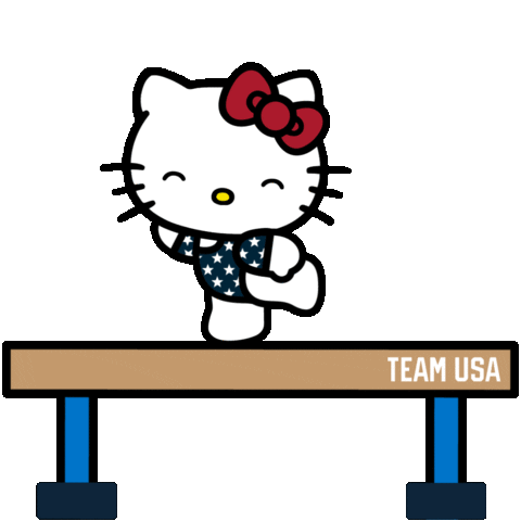 Olympics Gymnastics Sticker by Hello Kitty for iOS & Android | GIPHY