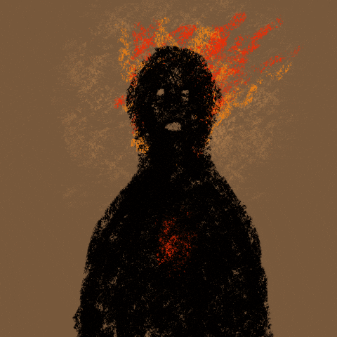 Burning Person Gif