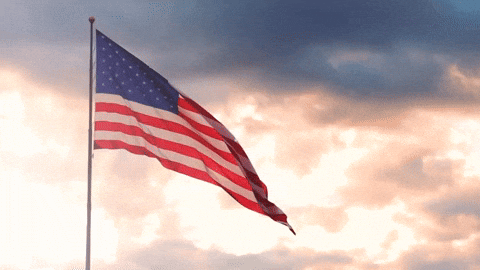 Waving American Flag Gif
