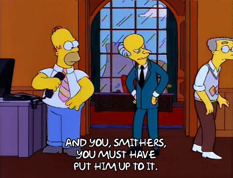 Homer Simpson Waylan Smithers GIF - Find & Share on GIPHY
