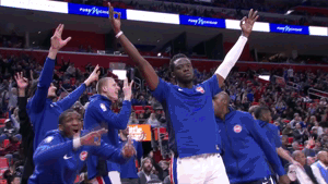 Reggie Jackson Bench Celebraiiion GIF by NBA - Find & Share on GIPHY