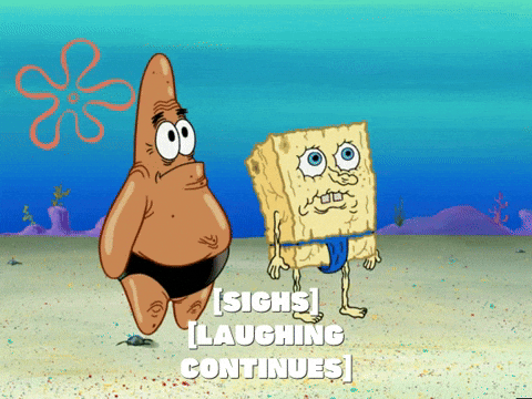 Spongebob And Patrick Laughing Gif