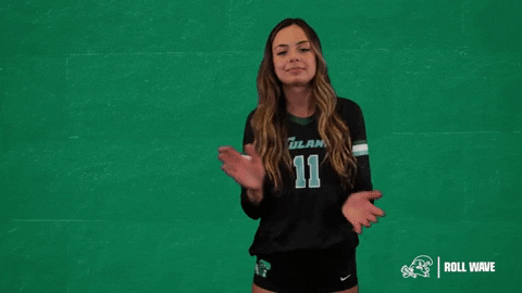 Volleyball Cheering GIF by GreenWave - Find & Share on GIPHY
