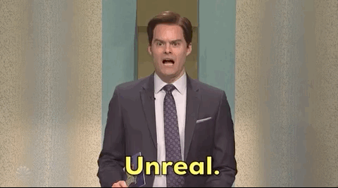 Unreal Bill Hader GIF by Saturday Night Live - Find & Share on GIPHY
