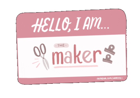 The Maker Name Tag Sticker for iOS & Android | GIPHY