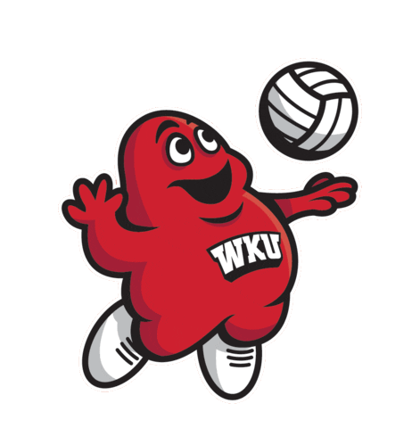 Big Red Volleyball Sticker by Western Kentucky University for iOS & Android | GIPHY